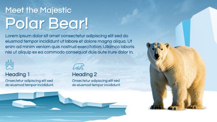 Free - Polar Bears Theme for PowerPoint and Google Slides - PPT Slides