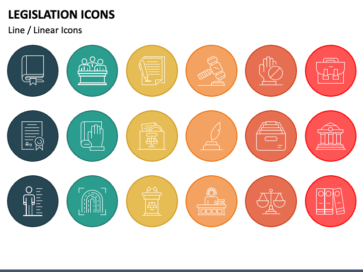 Legislation Icons for PowerPoint and Google Slides - PPT Slides