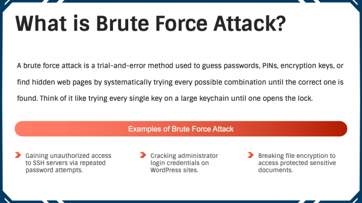Brute Force Attack PowerPoint and Google Slides Template - PPT Slides