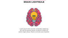 Brain Lightbulb Illustration for PowerPoint and Google Slides