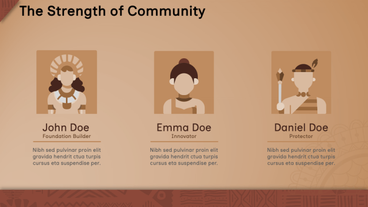 Free - Tribal Pattern Theme for PowerPoint and Google Slides - PPT Slides