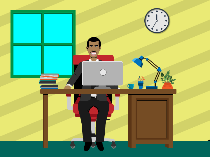 Boss with Documents Illustration for PowerPoint and Google Slides - PPT ...