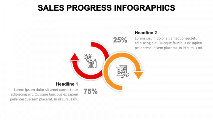 Sales Progress Infographics for PowerPoint and Google Slides Template ...