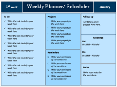 Weekly Planner PowerPoint and Google Slides Template - PPT Slides