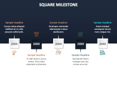 Square Milestone for PowerPoint and Google Slides - PPT Slides