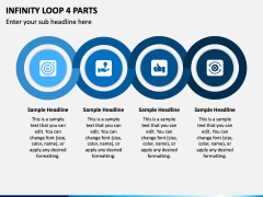 Infinity Loop 4 Parts PowerPoint Template - PPT Slides