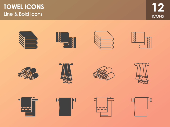 Towel Icons for PowerPoint and Google Slides - PPT Slides