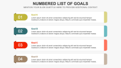 Numbered List of Goals PowerPoint and Google Slides Template - PPT Slides
