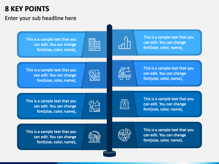 8 Key Points PowerPoint Presentation Slides - PPT Template
