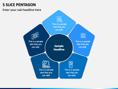 5 Slice Pentagon PowerPoint Presentation Slides - PPT Template
