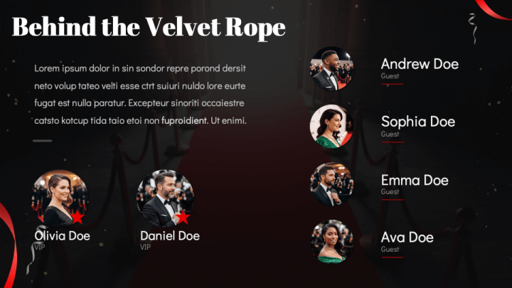 Free - Red Carpet Theme for PowerPoint and Google Slides - PPT Slides