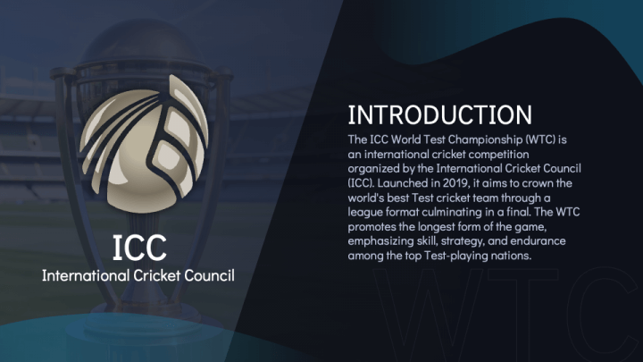 Free - ICC World Test Championship Presentation for PowerPoint and ...
