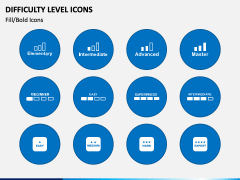 Difficulty Level Icons for PowerPoint and Google Slides - PPT Slides