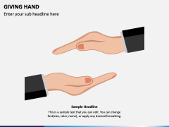 Giving Hand Illustration for PowerPoint and Google Slides - PPT Slides