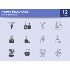 Aromatic Candles Icons for PowerPoint and Google Slides
