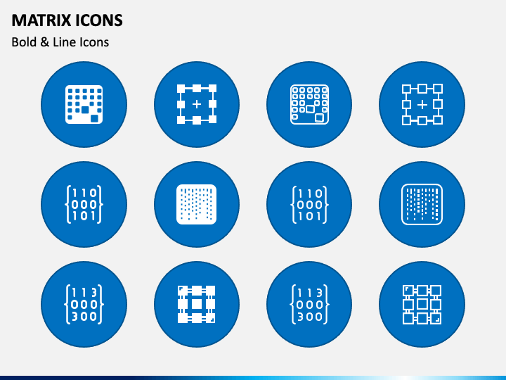 Matrix Icons for PowerPoint and Google Slides - PPT Slides