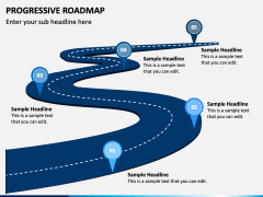 Progressive Roadmap PowerPoint and Google Slides Template - PPT Slides