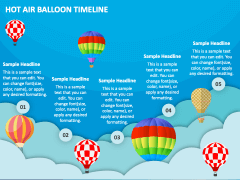 Hot Air Balloon Timeline PowerPoint and Google Slides Template - PPT Slides