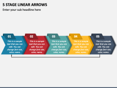 5 Stage Linear Arrows PowerPoint Template and Google Slides Theme