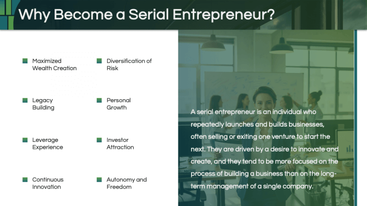 Serial Entrepreneur PowerPoint and Google Slides Template - PPT Slides