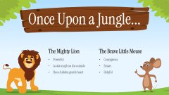 Free - The Lion and The Mouse Theme for PowerPoint and Google Slides ...