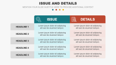 Issue and Details PowerPoint and Google Slides Template - PPT Slides