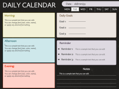 Daily Calendar for PowerPoint and Google Slides - PPT Slides