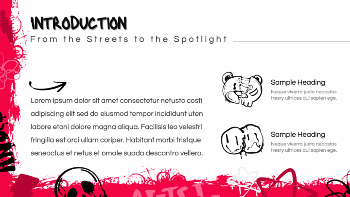 Free - Graffiti Style Theme for PowerPoint and Google Slides - PPT Slides