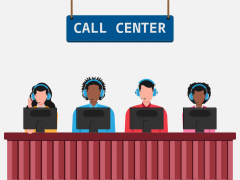 Call Center Illustration for PowerPoint and Google Slides - PPT Slides