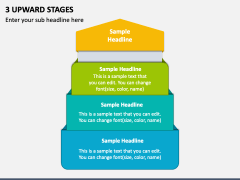 3 Upward Stages PowerPoint Template and Google Slides Theme