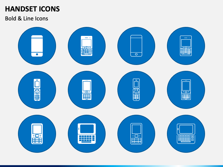 Handset Icons for PowerPoint and Google Slides - PPT Slides