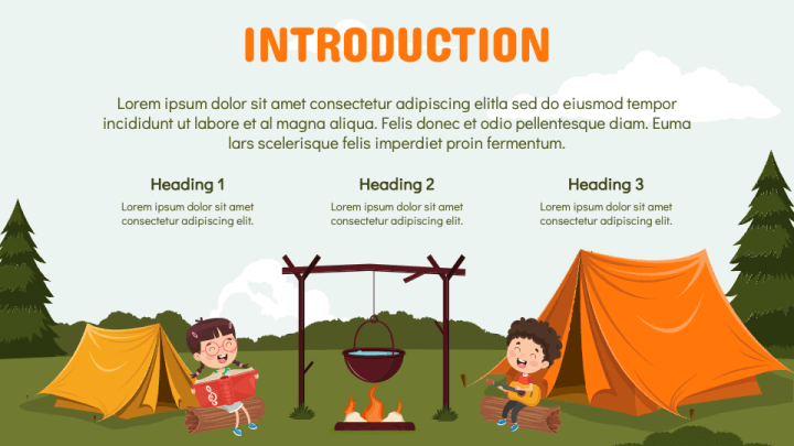 Free - Summer Camp Theme for PowerPoint and Google Slides - PPT Slides