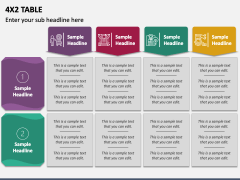 4x2 Table for PowerPoint and Google Slides - PPT Slides