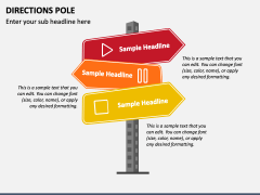 Directions Pole for PowerPoint and Google Slides - PPT Slides