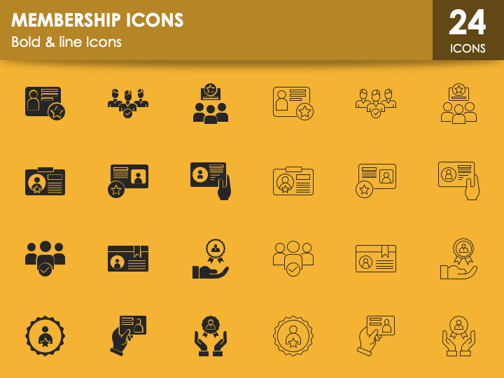 Membership Icons for PowerPoint and Google Slides