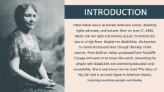 Free - Helen Keller PowerPoint and Google Slides Template - PPT Slides