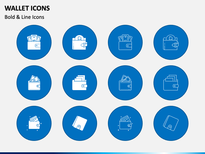 Wallet Icons for PowerPoint and Google Slides - PPT Slides