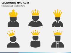 Customer is King Icons for PowerPoint and Google Slides - PPT Slides