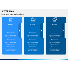 3 Step Goals PowerPoint Template - PPT Slides | SketchBubble