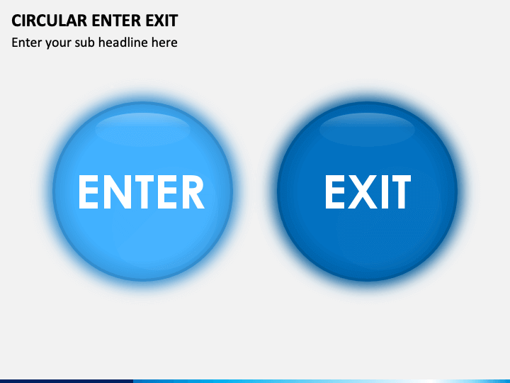 Circular Enter Exit PowerPoint Template - PPT Slides