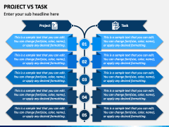 Project Vs Task PowerPoint and Google Slides Template - PPT Slides