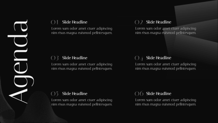 Black Background Presentation Theme for PowerPoint and Google Slides ...