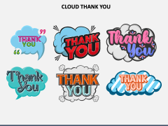 Cloud Thank You Graphics for PowerPoint and Google Slides - PPT Slides