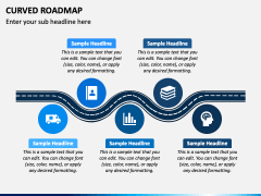 Curved Roadmap PowerPoint and Google Slides Template - PPT Slides