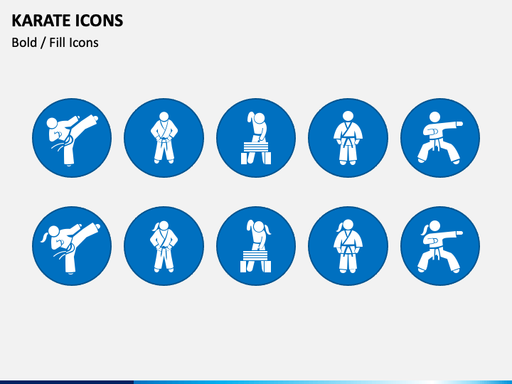 Karate Icons for PowerPoint and Google Slides - PPT Slides
