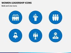 Women Leadership Icons for PowerPoint and Google Slides - PPT Slides
