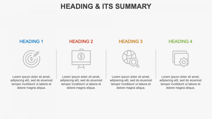 Heading & Its Summary PowerPoint and Google Slides Template - PPT Slides