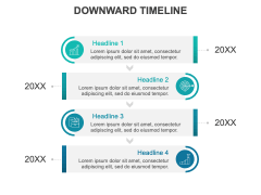 Downward Timeline PowerPoint and Google Slides Template - PPT Slides
