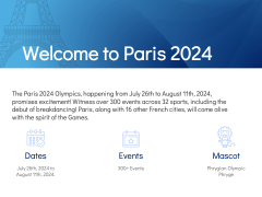 Free - Paris 2024 - Olympic Games PowerPoint and Google Slides Template