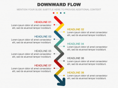 Downward Flow PowerPoint and Google Slides Template - PPT Slides